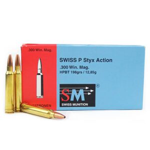 Swiss P 300 Win Mag 198 Grain HPBT 20 Round Box Styx Action Ruag ...